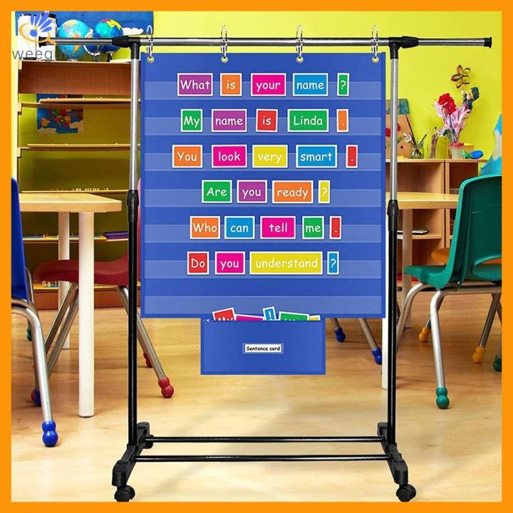 1x Durable Standards Pocket Chart Large Educational Classroom Pocket ...