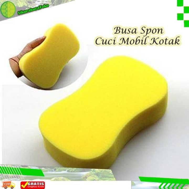 Sponge Busa Cuci Mobil Motor Piring Kuning 8 Busa Foam Wash Tebal Spon ...