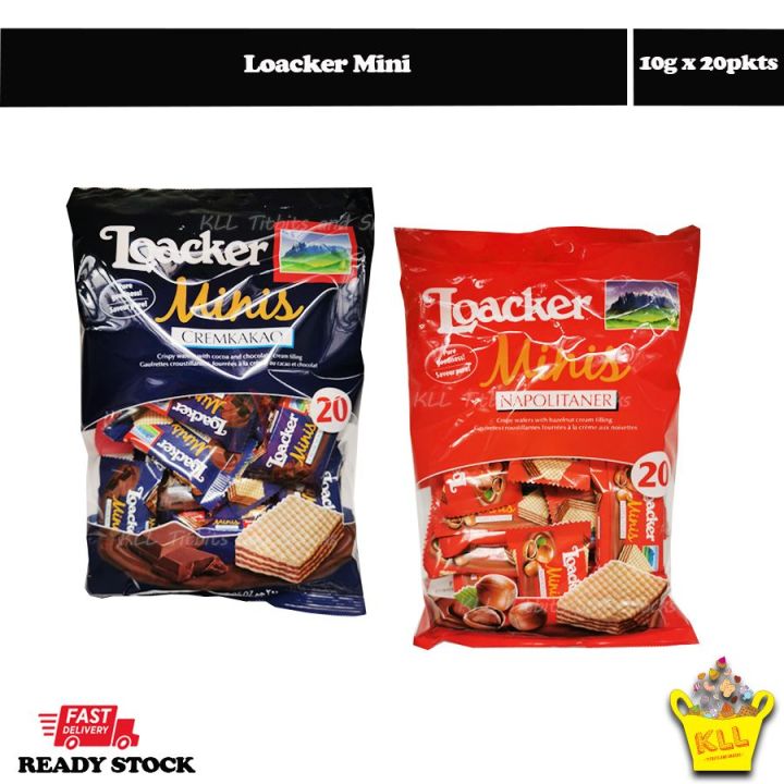 Loacker Mini Cremkakao (Milk Chocolate) / Napolitaner (Hazelnut ...