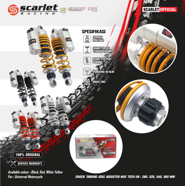 Scarlet Racing - Shock Absorber Shockbreaker Skok tabung atas Adjuster ...