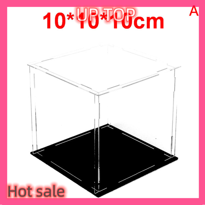[Up Top] Hot Sale 30cm Perspex Acrylic Display Case H Box Plastic Base ...