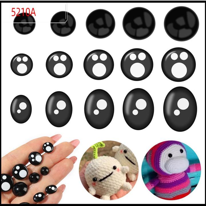 5210A 100Pcs DIY พลาสติก สัตว์โครเชต์ ตุ๊กตาสัตว์ ลูกตาของเล่น ตุ๊กตาทำตา ตาสีดำสดใส ...