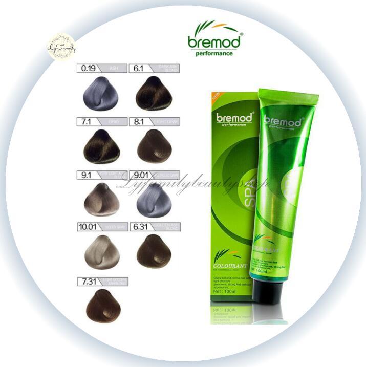 Bremod Hair Color Dye Ash Color 6/1 7/1 8/1 9/1 9/01 10/01 6/31 7/31 0/ ...