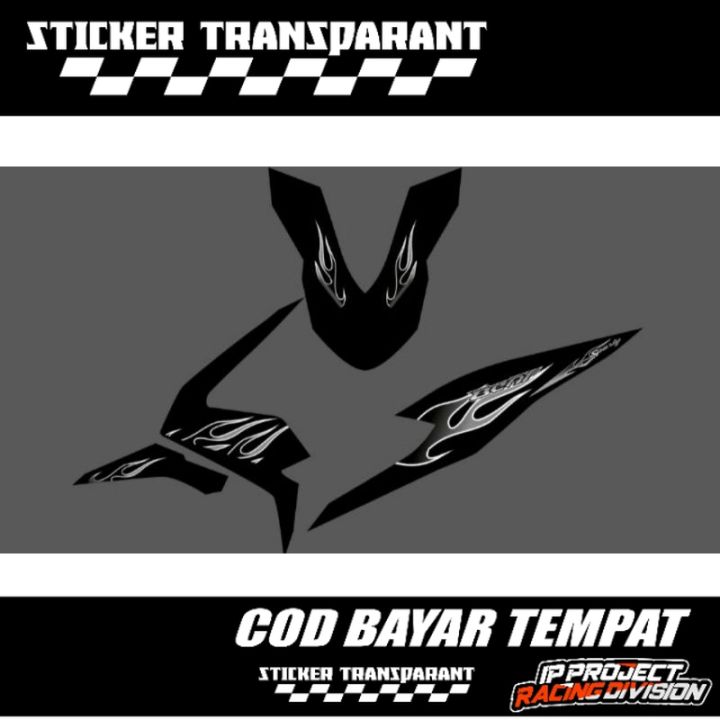 STRIPING TRANSPARANT BEAT DELUXE TYPE 2 MOTIF API STICKER VIRAL ...