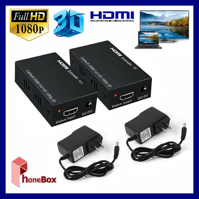 HDMI Extender 60M Extension CAT5e/6 1080P Full HD Signal | Lazada PH
