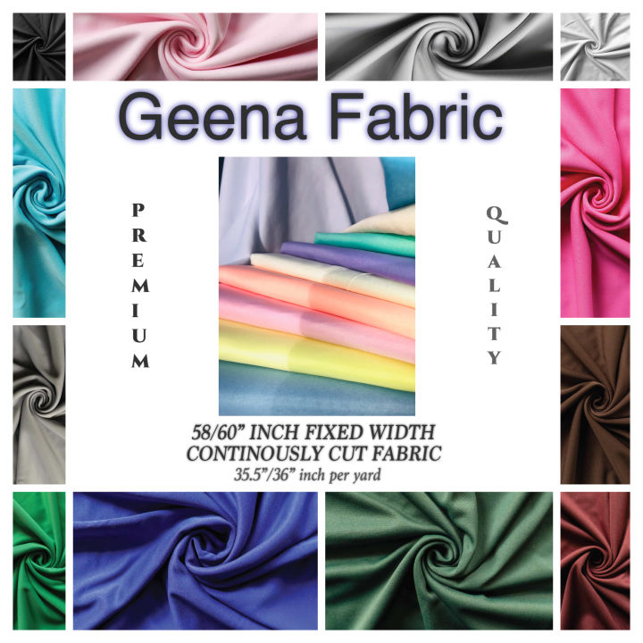 Geena per yard DIY Pongee Gina Fabric Cloth 60 Inch Raw Tela Per Yard ...