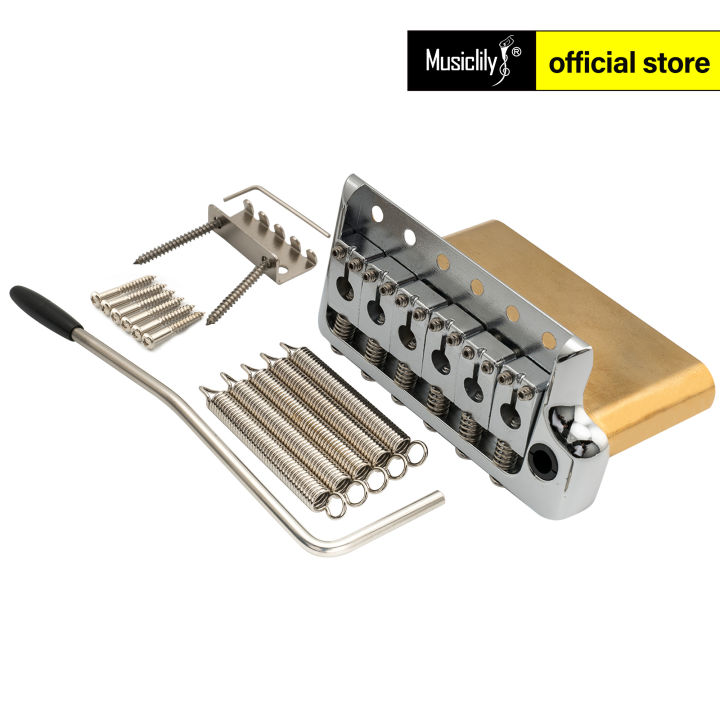 Musiclily Ultra 52.5mm(2-1/16 inch) String Spacing Full Solid Brass 6 ...