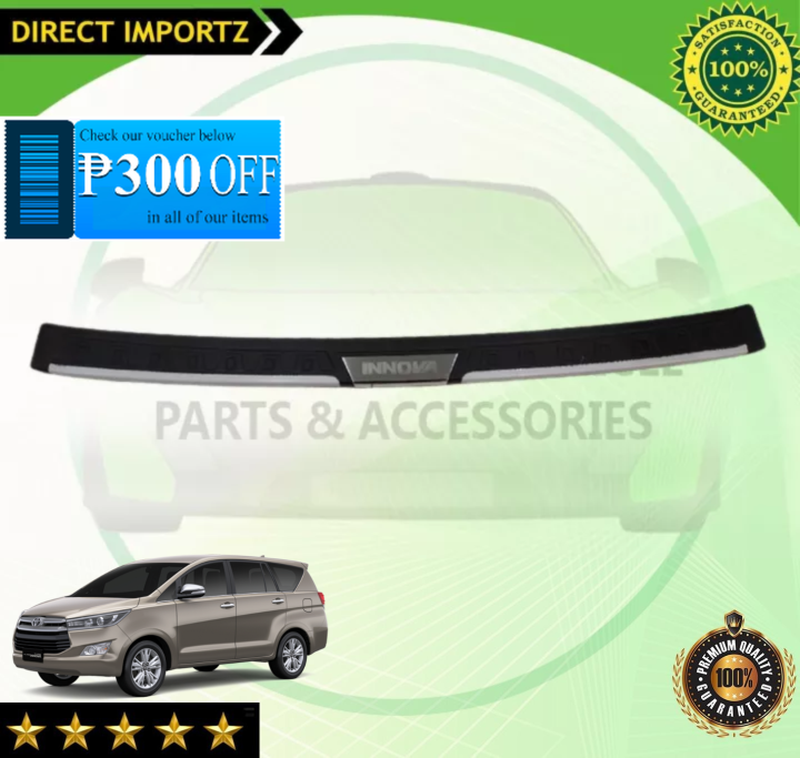 Toyota Innova 2016 to 2024 OEM Rear Stepsill Black/Chrome V2 ( Stepsill ...