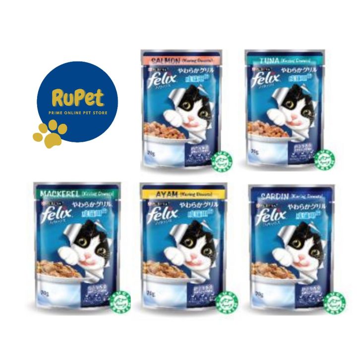 70G - FELIX POUCH (ADULT/KITTEN)(Mackerel/Salmon/Tuna/Chicken/Sardine ...