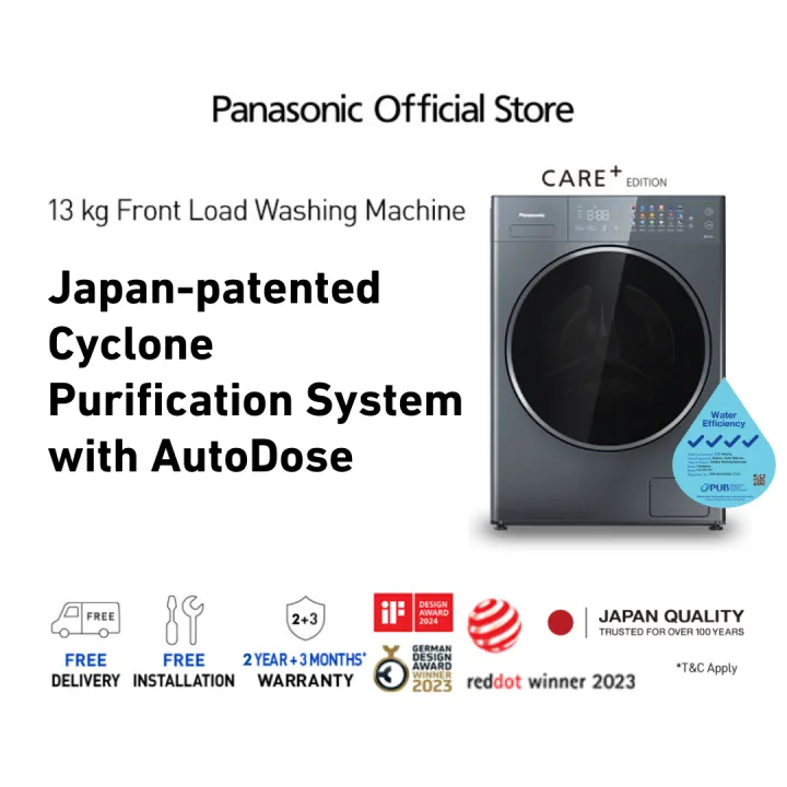 [New] Panasonic CARE+ Edition 13kg Front Load Washing Machine Washer NA ...