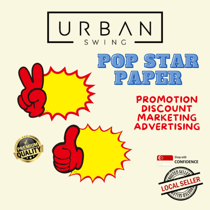[SG🇸🇬Seller] Pop Star Label Advertising Paper Promotion Goods Price ...