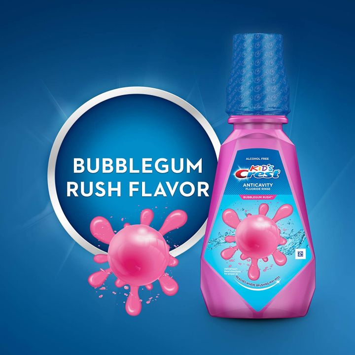 [PRE-ORDER] KIDS ANTICAVITY FLUORIDE RINSE BUBBLEGUM RUSH BY CREST 500 ...