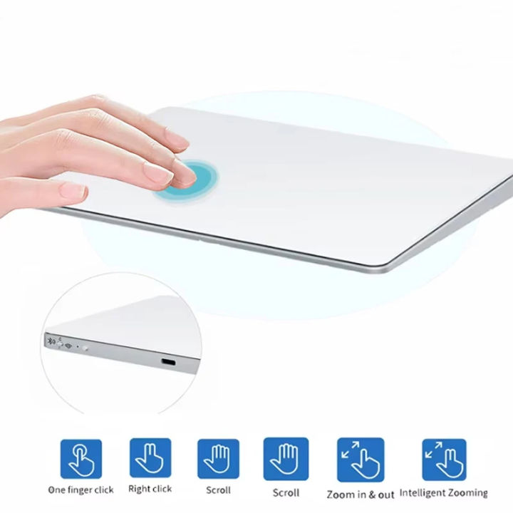 JOMAA Bluetooth/Wired High Precision Trackpad Rechargeable Multi ...