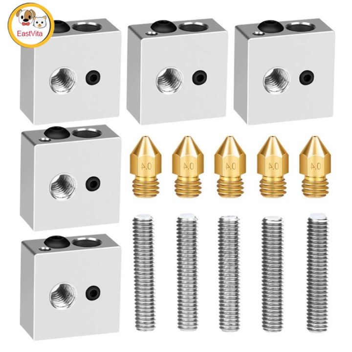 3D Printers MK7/8 Extruder Nozzles Kit With Heated Aluminum Block ...