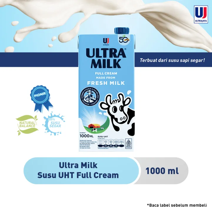 Ultra Milk Susu UHT Full Cream 1L | Lazada Indonesia