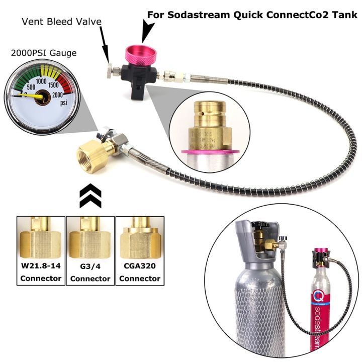 Quick Connect Pink Co2 Cylinder Soda Water Stream Terra DUO Art Refill ...