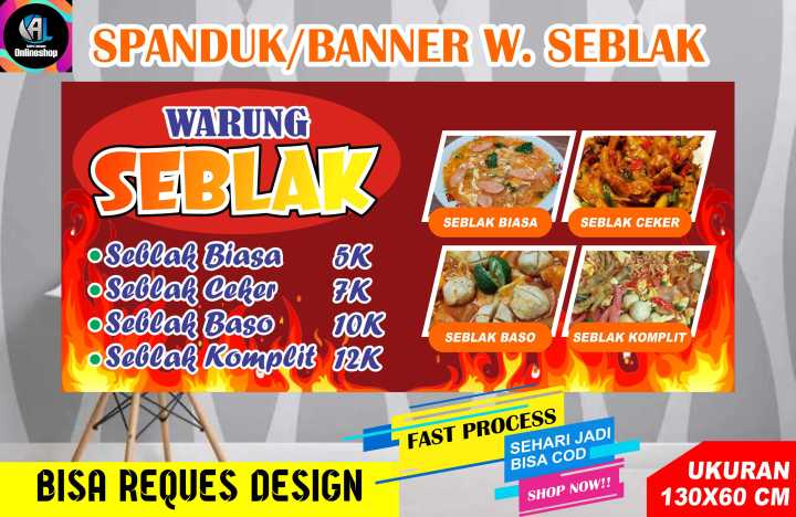 Spanduk, Banner Warung Seblak | Lazada Indonesia