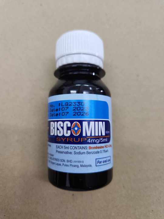 Biscomin Syrup 4mg/5ml Raspberry Flavour 60ml | Lazada