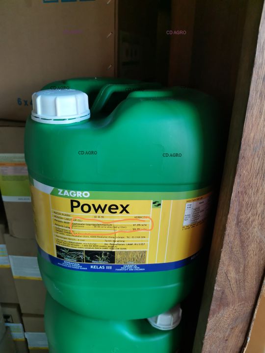 20L Powex Zagro Glyphosate 41% Racun Rumput Rumpai Herbicide Weed ...
