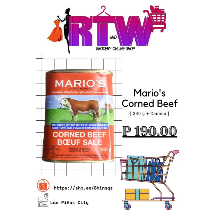 MARIO'S CORNED BEEF 340g | Lazada PH