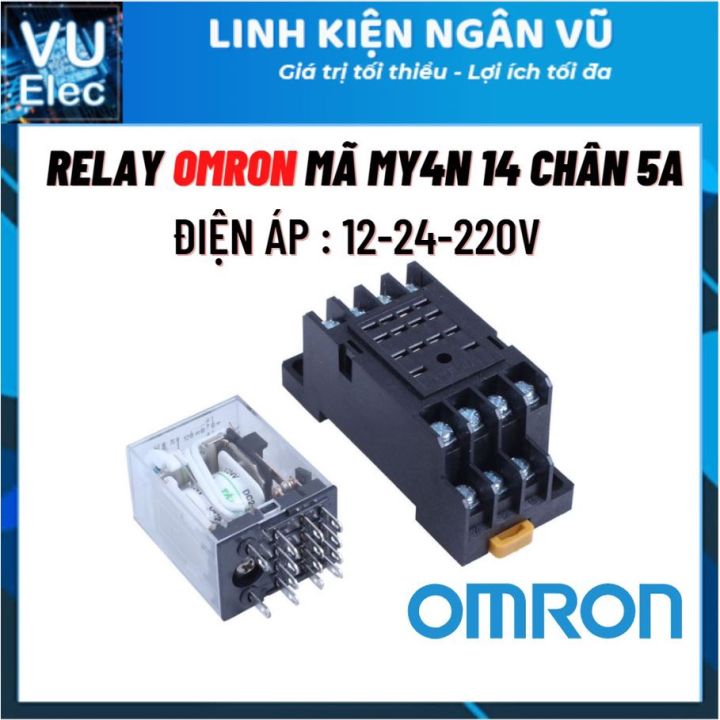 [Chính Hãng] Rơ le Kính OMRON MY4N 14 chân 5A 12V, 24V, 220V 14 chân loại tốt | Lazada.vn