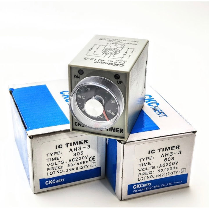 Rơ le thời gian CKC AH3-3 220V, Relay thời gian điện tử, IC Timer CKC ...