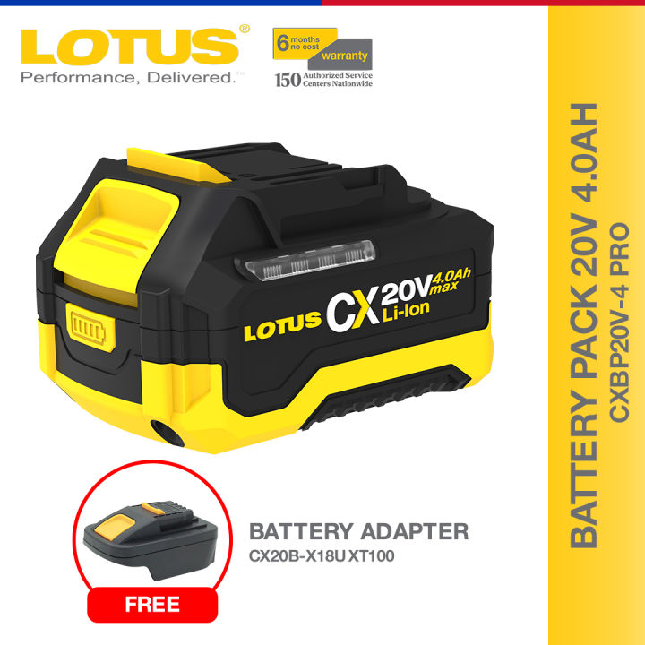Lotus Battery Pack 20V 2.0AH CXBP20V-2 PRO | 20V 4.0AH CXBP20V-4 PRO ...