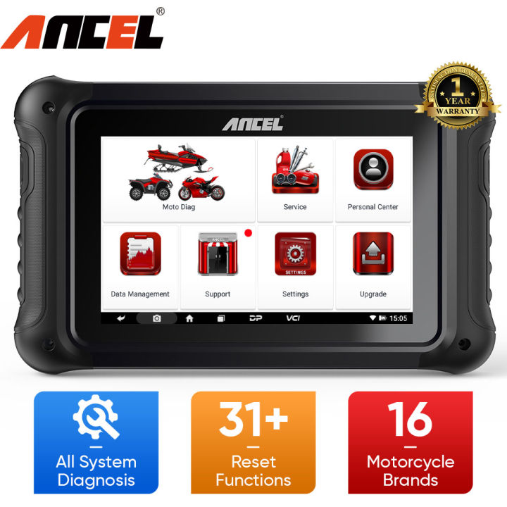Ancel MT700 Intelligent Motorcycle Full System OBD2 Scanner Diagnostic ...
