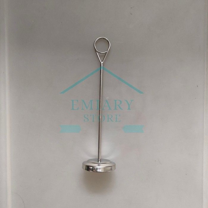 menu card holder 15 cm bulat table number stand tiang menu meja makan ...
