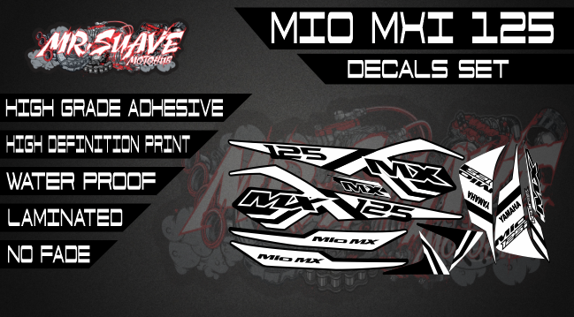 Mio Mxi 125 Decals Set (White) | Lazada PH