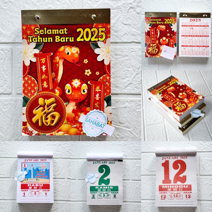 KALENDER HARIAN SOBEK CHINESE INDONESIA, JAWA, ARAB, UKURAN 18 X 13 ...