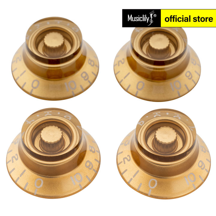 Musiclily Pro Left Handed Metric Coarse 18-Spline Top Hat Bell Knobs ...