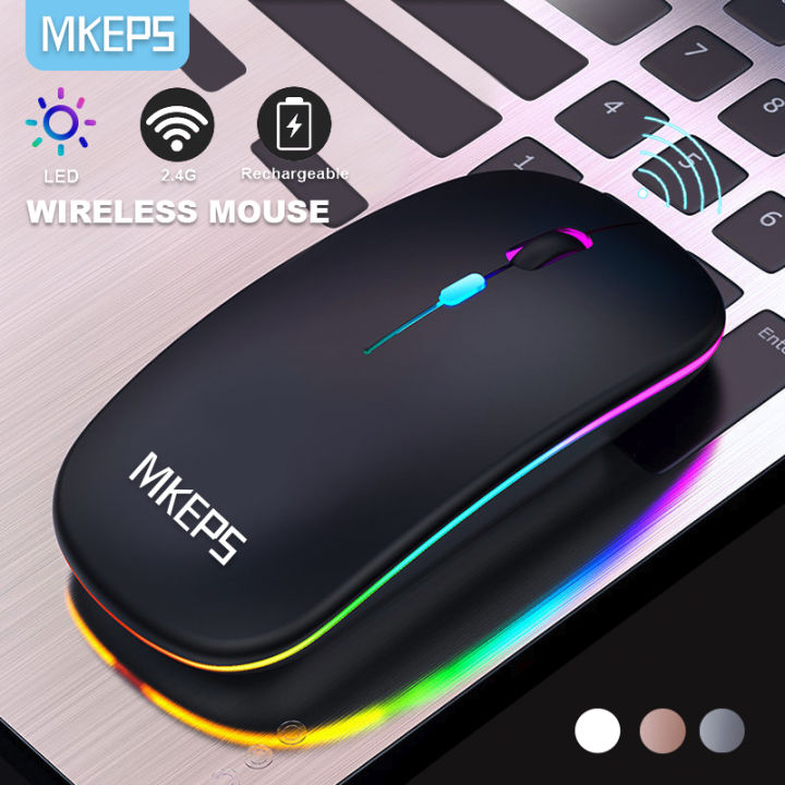 MKEPS Wireless Mouse Bluetooth Mouse With Adapter Work and study silent ...