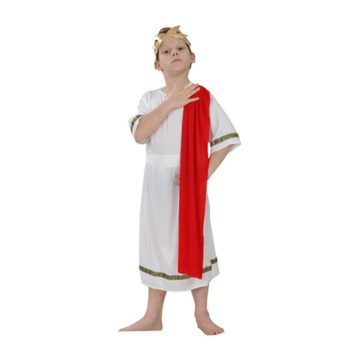 Kids Children Caesar Cosplay Set Boy Greek Mythology God Zeus Costumes ...