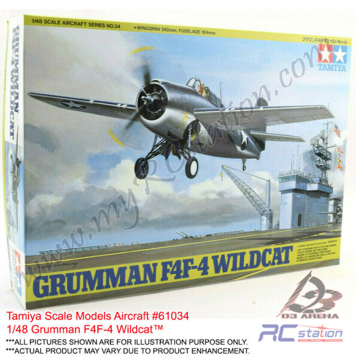 Tamiya Scale Models Aircraft #61034 - 1/48 Grumman F4F-4 Wildcat™ [61034] | Lazada