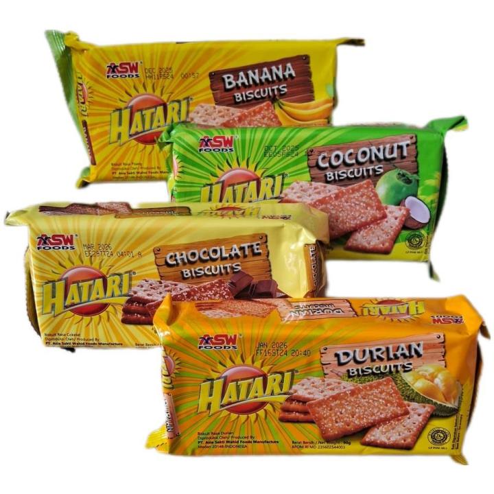 Hatari Biscuit Mini Coklat Kelapa Durian Pisang 90 gr | Lazada Indonesia