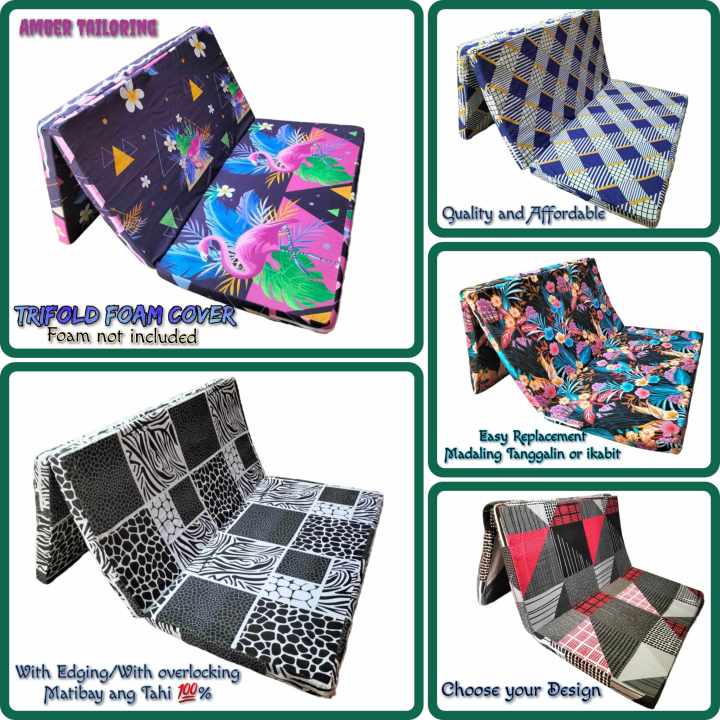 TRIFOLD FOAM COVER (BALOT PARA SA INYONG FOAM) 4 INCHES THICK / SEMI ...