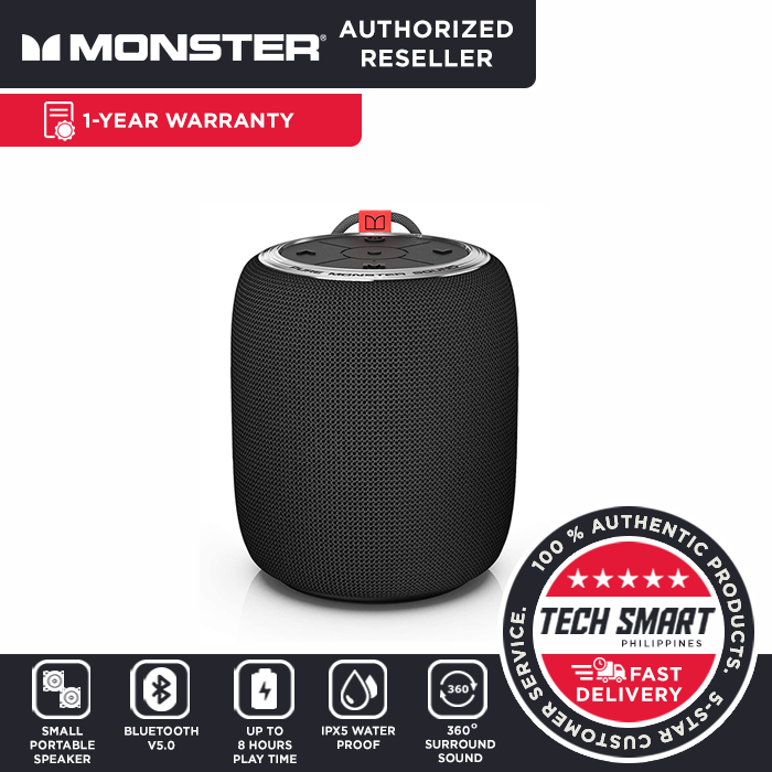 Monster S110 Portable Bluetooth Speaker, True Wireless Stereo Pairing, IPX5 Water Resistant ...