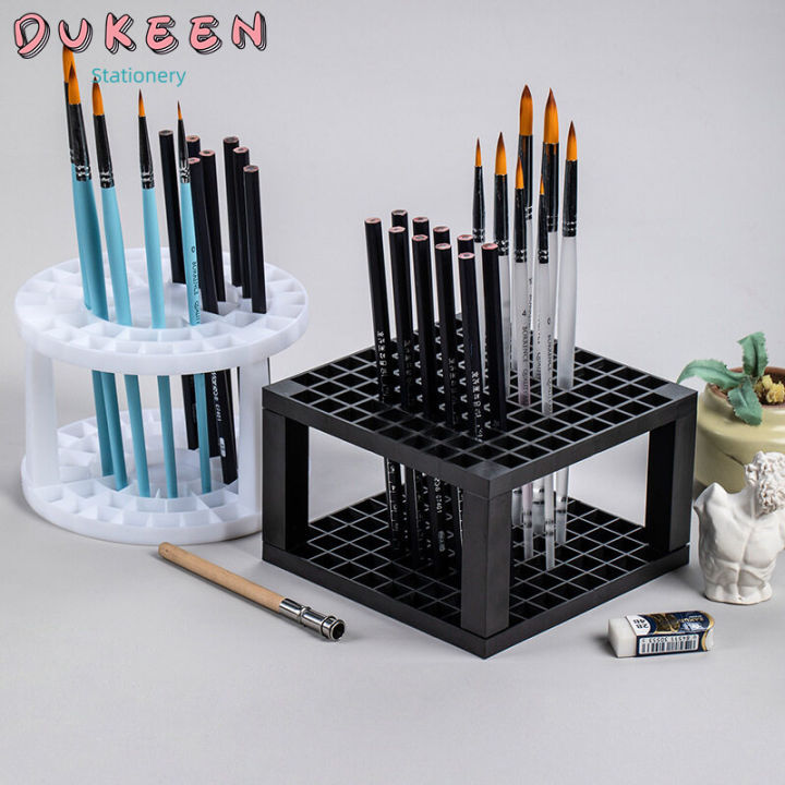 DUKEEN Paint Brush Pen Holder 49/96 Holes Pen Rack Display Stand ...
