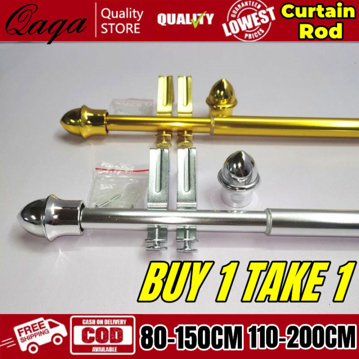【Free Shipping】QAQA NEW Size Curtain Rod Roman Rod Gold And Silver ...