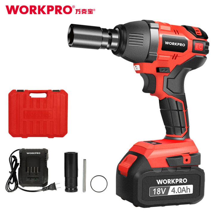 WORKPRO Pro Electric Wrench Charging Brushless Impact Scaffolding Rig ...