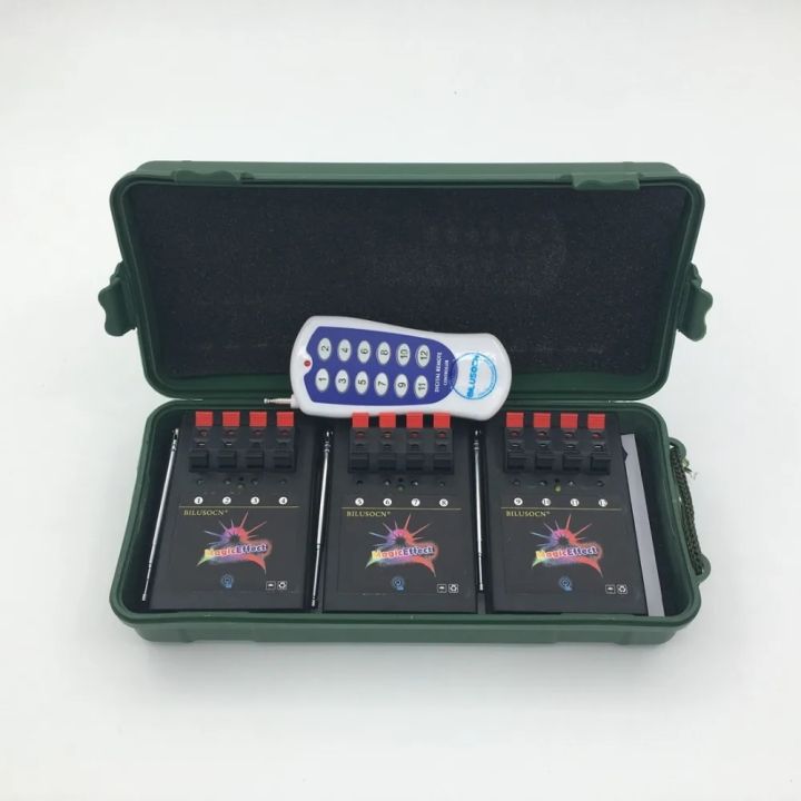 BILUSOCN Firing System Machine 12 Cue Channel Cold Pyro Pyrotechnic ...