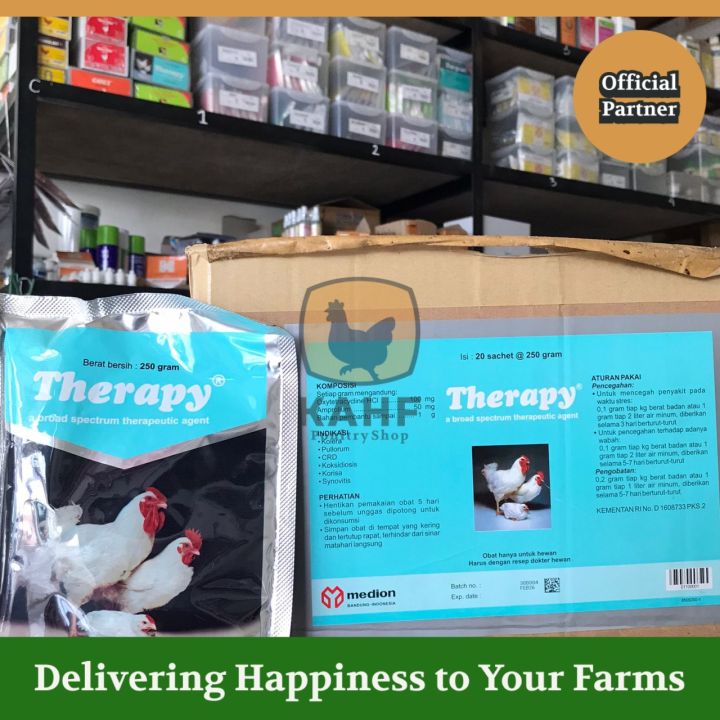 Therapy 250 gram 1 Dus 5 kg isi 20 pcs Obat Antibiotik Kemoterapeutik ...