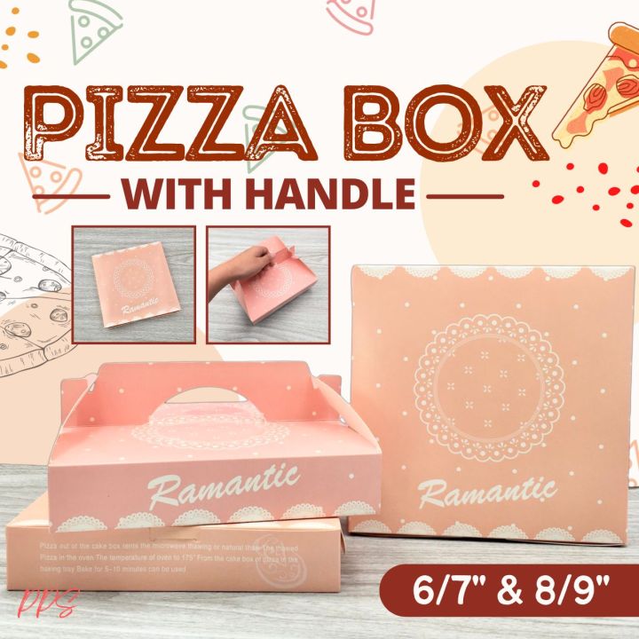Pink Pizza Box No Handle & With Handle-10pcs | Lazada PH