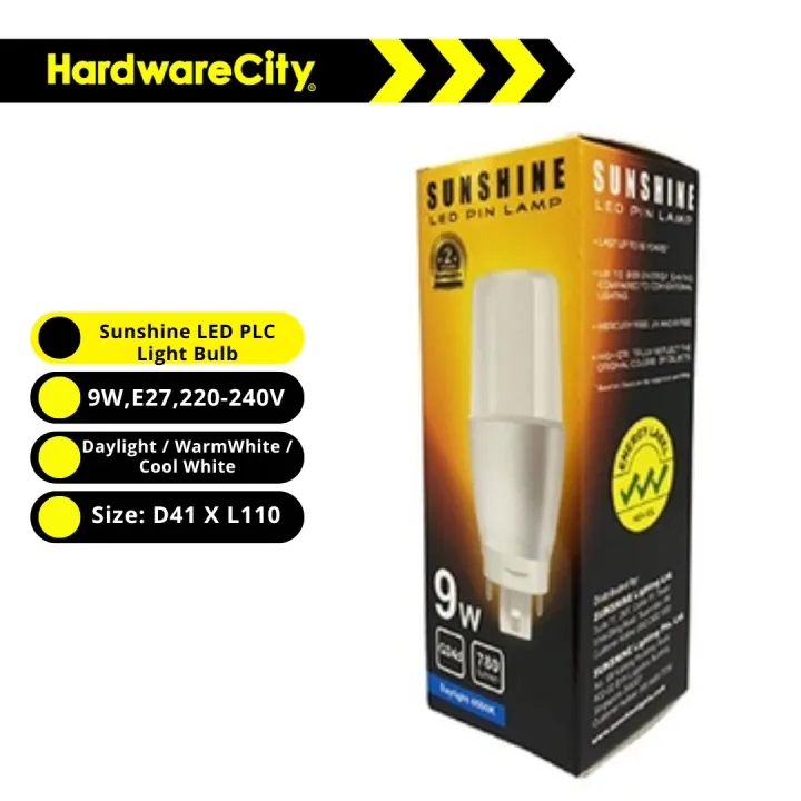 Sunshine 9W LED PLC Light Bulb [9G24D - 2 PIN] | Lazada Singapore