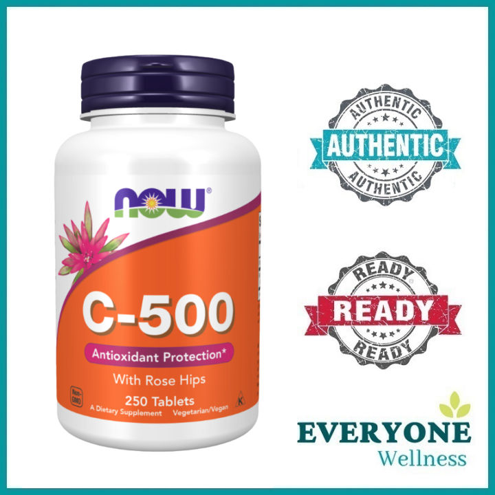 [Local Delivery] Now Foods, Vitamin C 500 With Rose Hips, 250 Tablets ...