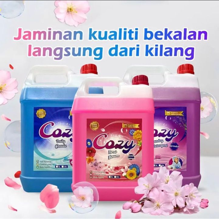 Cozy Sabun Dobi (Wangi + Pelembut + Antibaktiria) 5kg Liquid Detergent ...