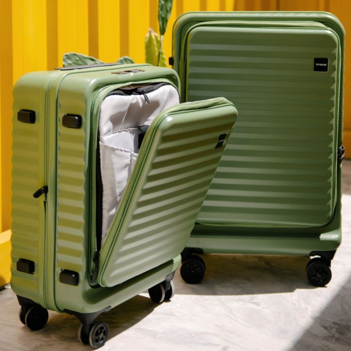 [รับประกัน3ปี]Tpartner กระเป๋าเดินทางดีไซน์เปิดหน้า ProII Series ใส่โน็ตบุ้ค 14 นิ้ว ขยายข้างได้ ...