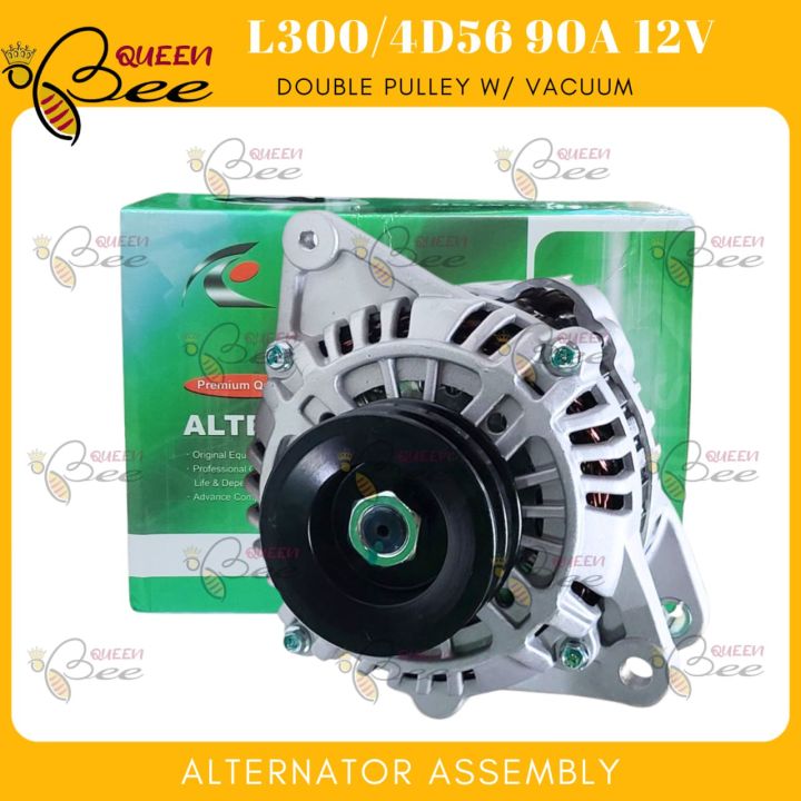 QUEENBEE MITSUBISHI L300/4D56 Alternator Assembly 90A 12v Double Pulley ...
