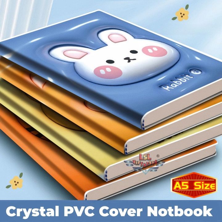 [R-654] LSL GIFTS A5 Size Notebook PVC EVA High Gloss Transparent Soft ...